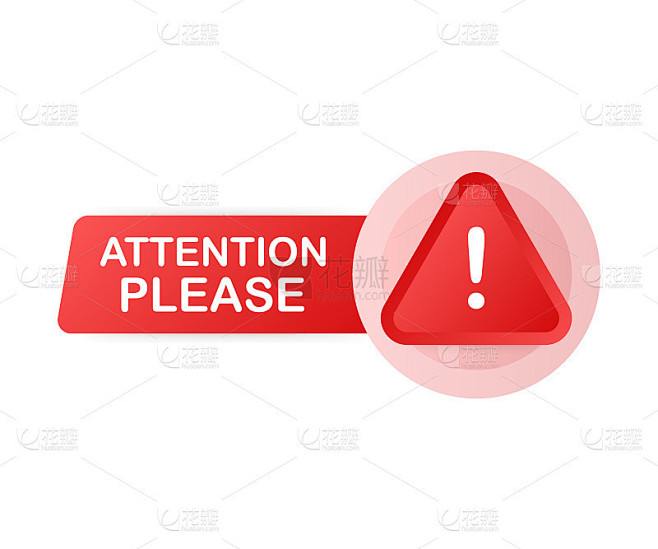 请注意横幅或登陆页模板。矢量插图。