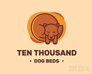 Ten Thousand Dog Beds狗logo设计-花瓣网