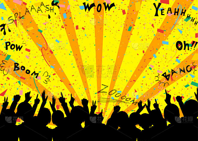 a lot of yelling people illustration vector