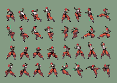 2d 动作-花瓣网|陪你做生活的设计师 | 参考 动态打斗序列帧png-淘宝网