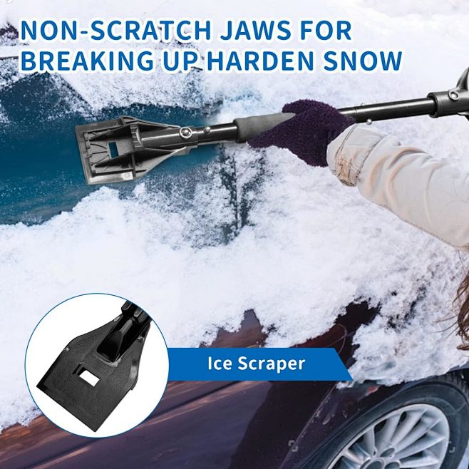 Amazon.com : Snow Shovel for Driveway, 3-in-1 Kit Brush and Ice Scraper ...