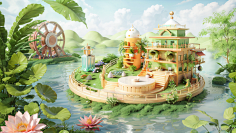 C4D&p4D-花瓣网|陪你做生活的设计师 | c4d小场景