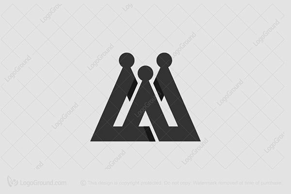 Logo for sale: AM or MA Crown Monogram Logo-花瓣网
