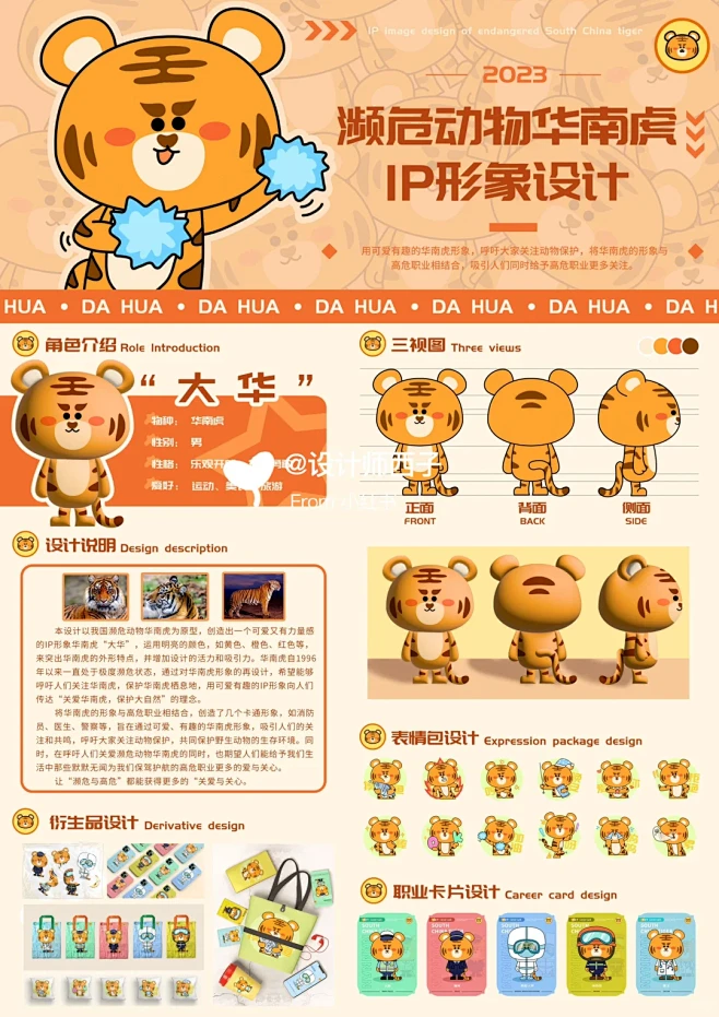 NCDA省三｜原创华南虎IP形象设计 - 小红书-花瓣网