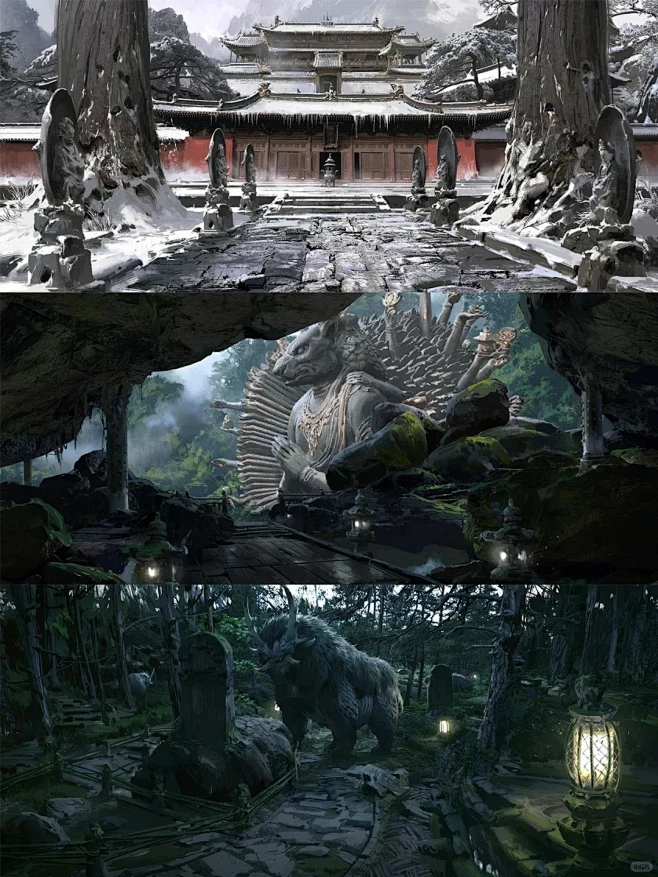 《黑神话：悟空》场景原画设计怎么做 - 小红书