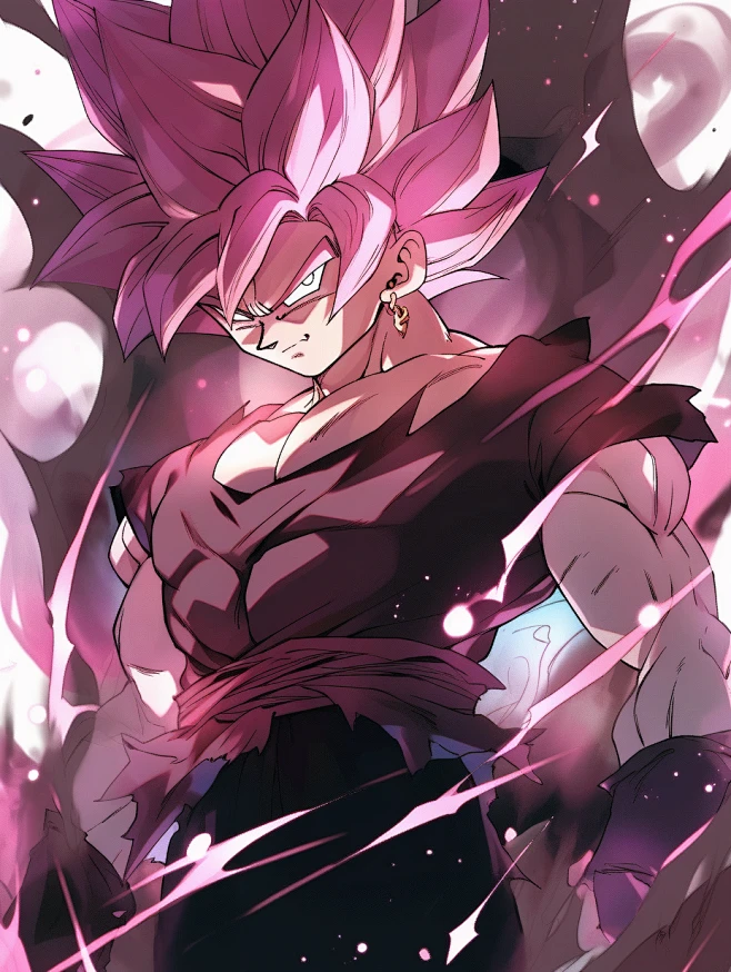 pluo_Dragon_Ball_Z_Super_Saiyan_Pink_and_Black_Goku_evil_gaze_s ...