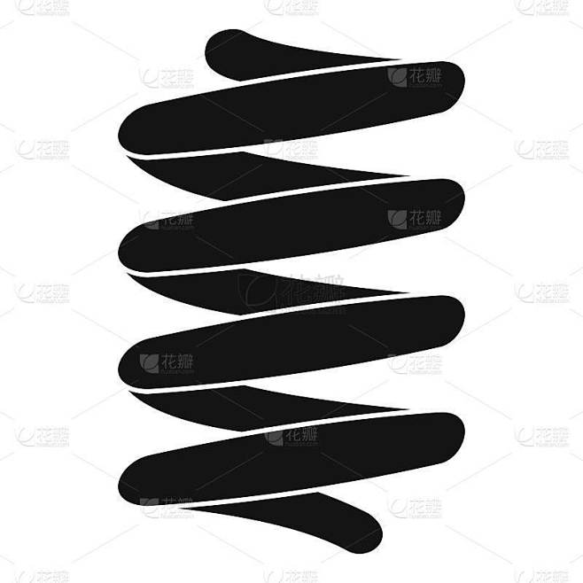 低车弹簧图标，简约风格