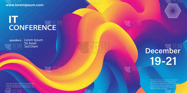 Conference design template. Vector.