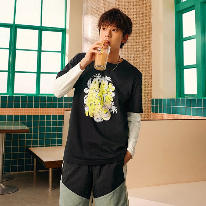 阿迪达斯-U ECOM TEE 情侣款纯棉运动短袖圆领T恤 adidas 阿迪达斯官方旗舰店