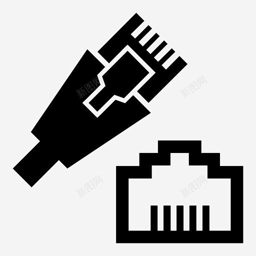 网线连接网际网路图标 免费下载 页面网页 平面电商 创意素材