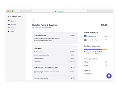 Transaction eligible medical insurance app money recap creditcard ...