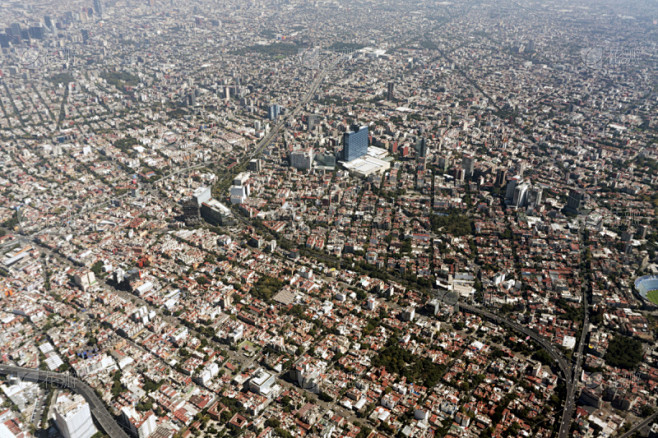 mexico city aerial view cityscape panorama