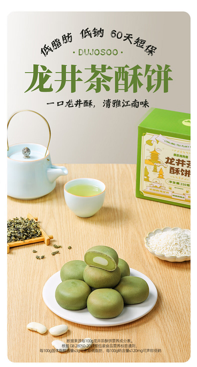 【暴肌独角兽djs-龙井茶酥330g】暴肌独角兽龙井酥低脂零食杭州特产饼干糕点心早餐代餐休闲茶点小吃330g【行情 报价 价格 评测】-京东