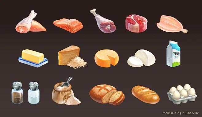 Chefville - Social Game : A cooking game made by Zynga. I designed dish ...