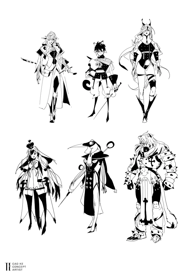 100 live characters design-花瓣网