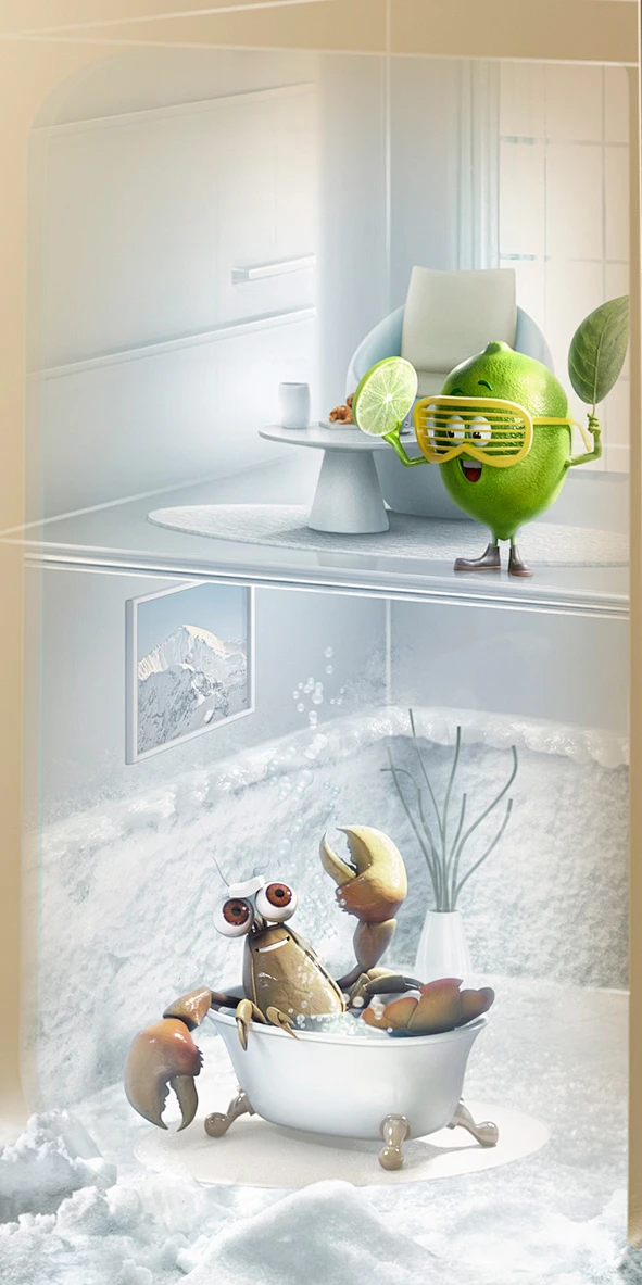 Midea Fridge : What if the food inside your fridge comes alive?-花瓣网