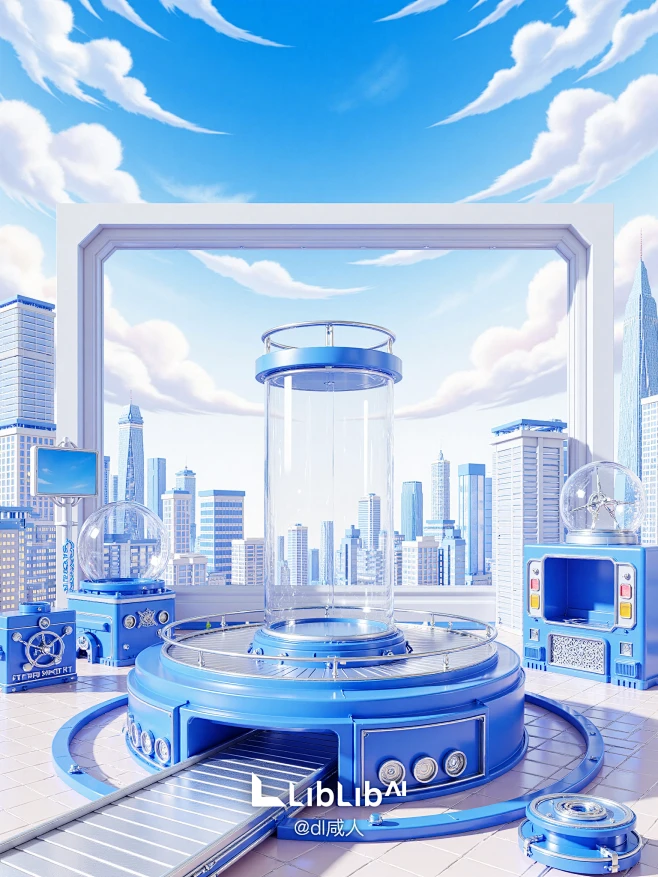 迈克_电商商业大型KV大促展台渲染场景海报-LoRA-迈克的AiGC世界-LiblibAI-花瓣网