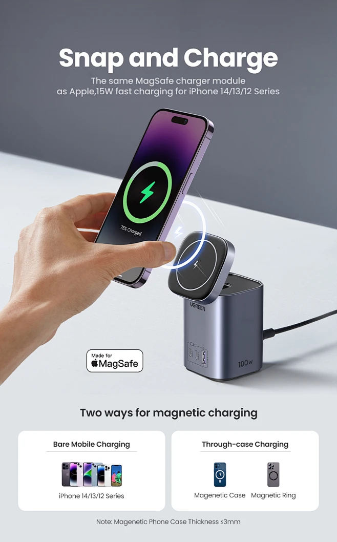 159.99US $ 40% OFF|Ugreen Gan 100w Desktop Charger With Magnetic ...