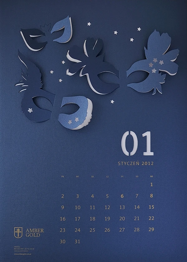 CUT OUT / wall calendar : "Cut Out" Wall Calendar-花瓣网
