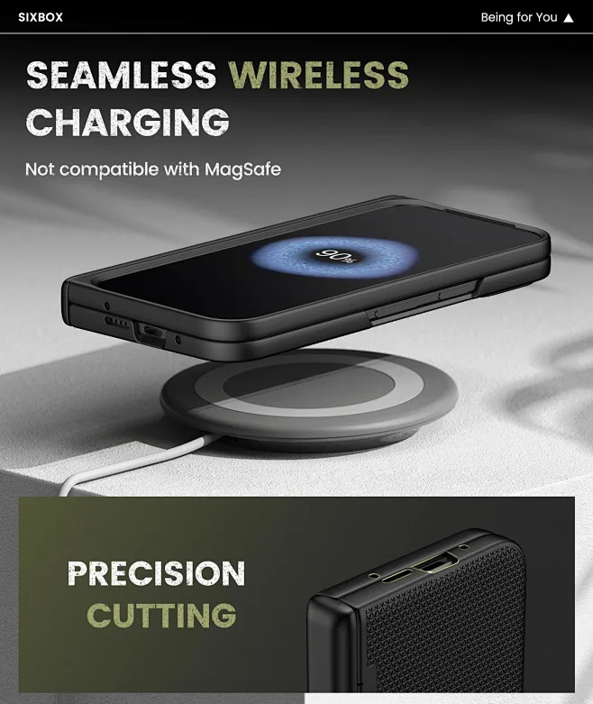 Amazon.com: SIXBOX for Google Pixel 9 Pro Fold Case with Screen Protector & Hinge Protection ...