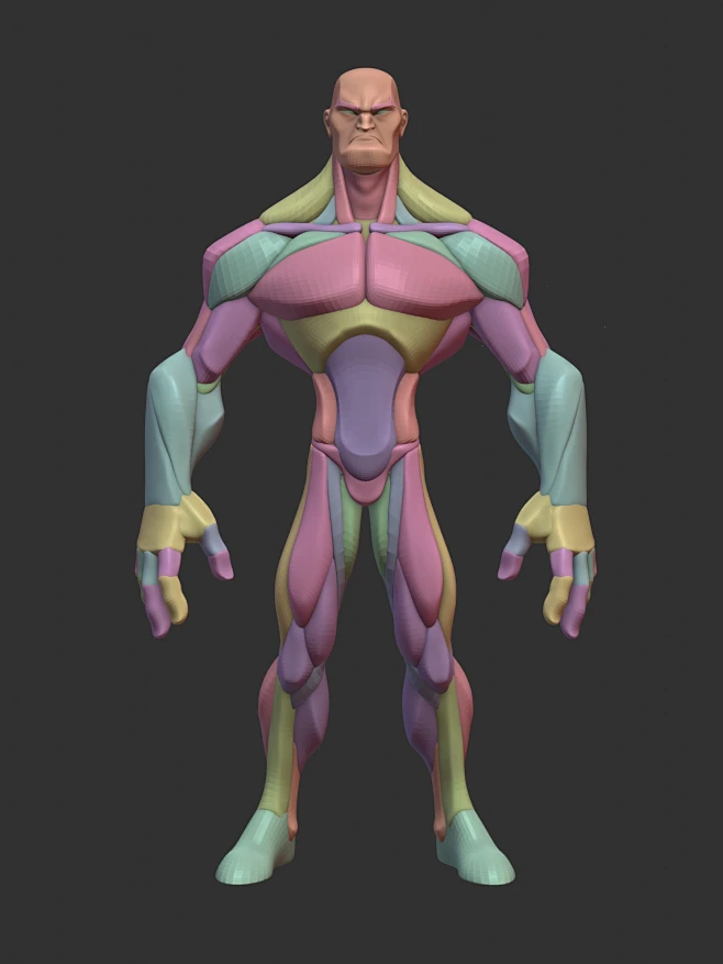Stylized Hero Anatomy Blockout V3-花瓣网