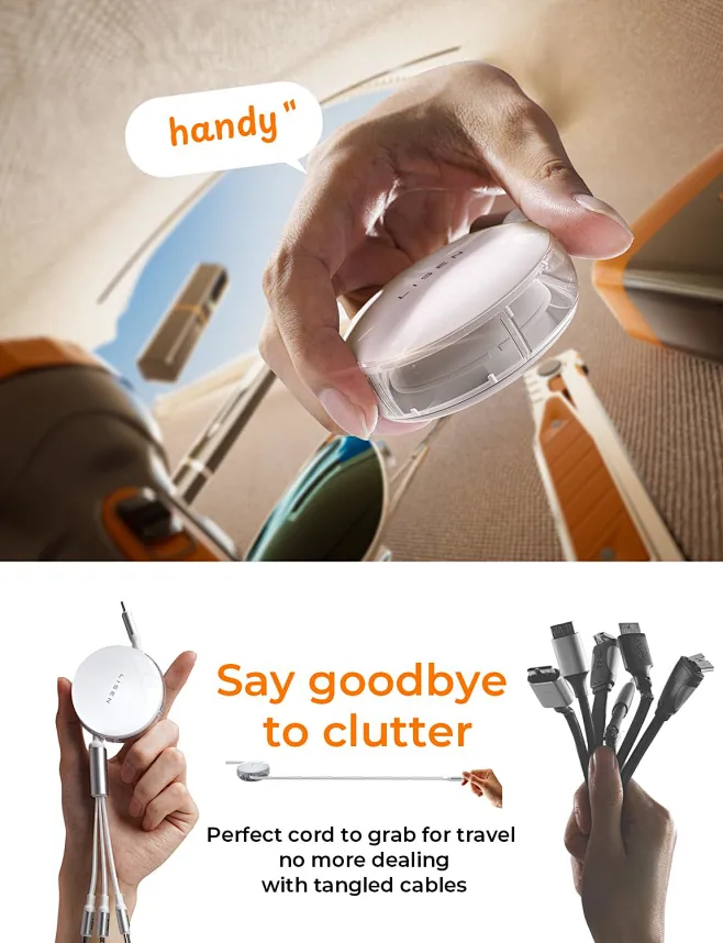 Amazon.com: LISEN 60W/3.5A Multi Charging Cable, Retractable iPhone ...