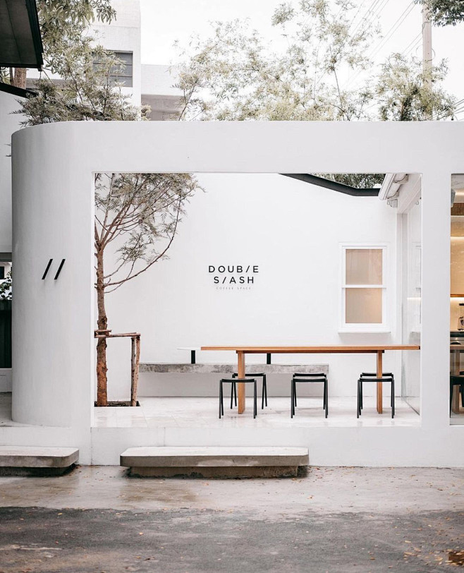 咖啡店Double Slash Coffee Space 泰国 曼谷 咖啡店 字体设计 logo设计 vi设计 空间设计