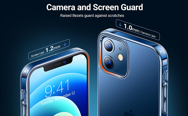 iphone 12 mini slim case extra lips for screen and camera avoid scratch