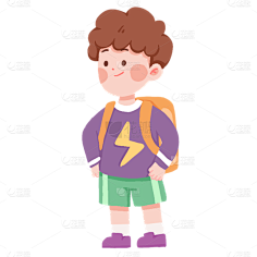 学生卡通形象插画-花瓣网|陪你做生活的设计师 | 简单