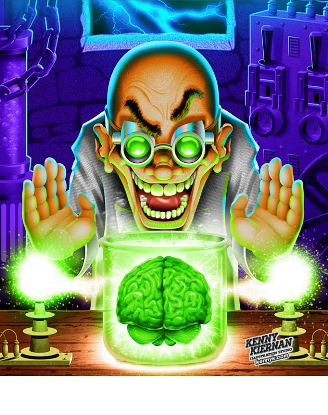 "Mad Scientist with Brain!" is a self-initiated project that I wanted ...