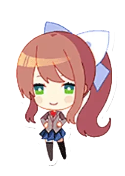 q版小人 莫妮卡 心跳文学部 ddlc-花瓣网