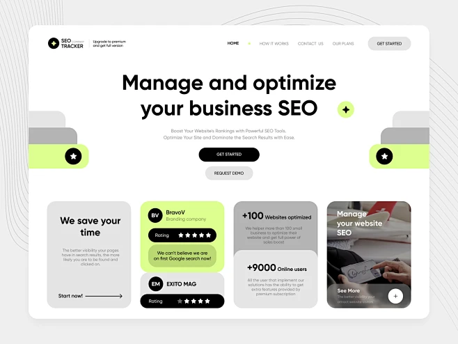 SEO Tracker - Website UI-花瓣网