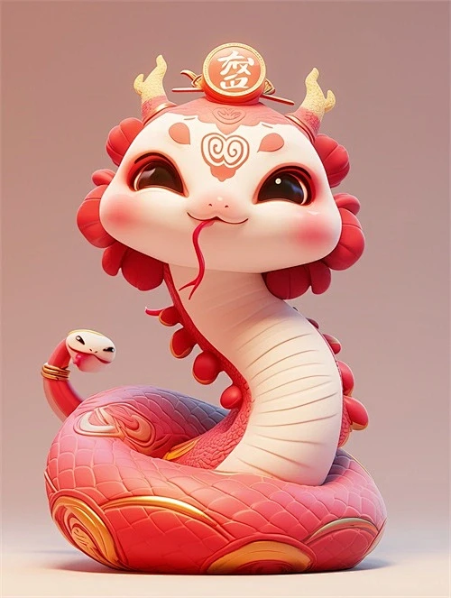蛇年吉祥物01368-花瓣网