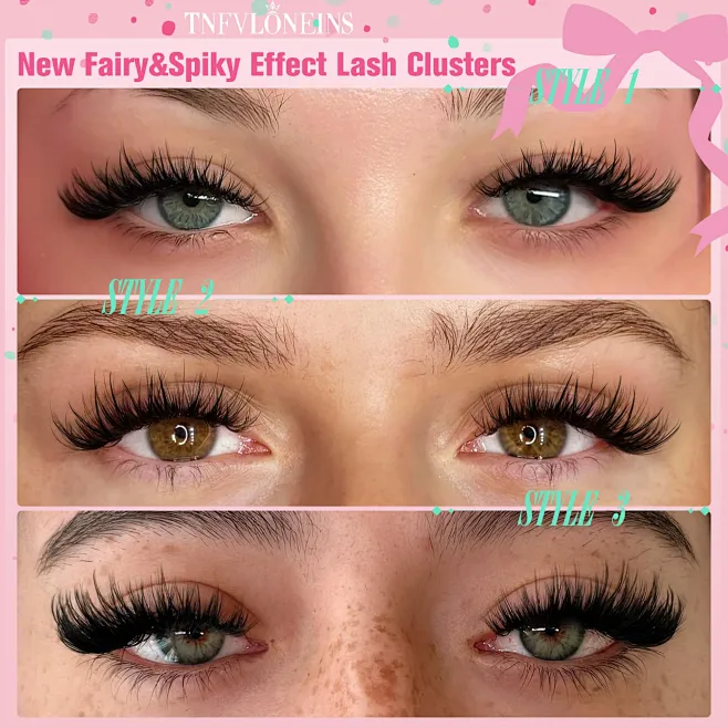 Amazon.com: TNFVLONEINS Lash Clusters Wispy Eyelash Clusters Spiky ...