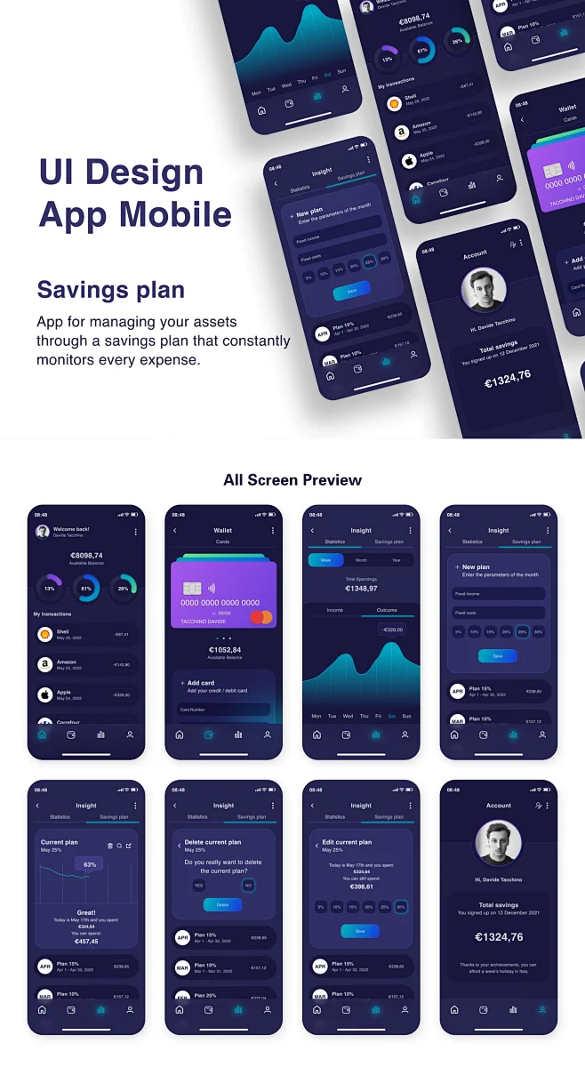 UI设计app ui界面设计钱包钱包app储蓄-花瓣网