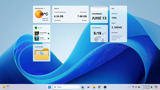 Windows 11 Widgets Concept :: Behance-花瓣网