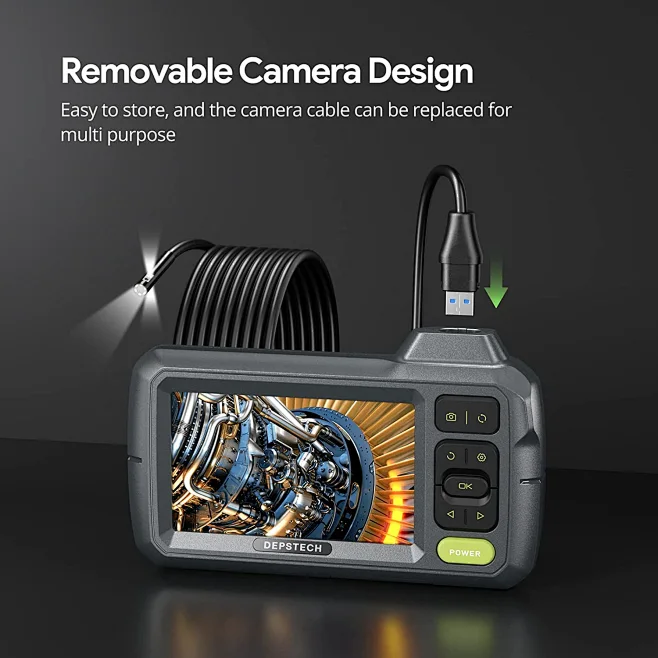 Amazon.com: Triple Lens Borescope, DEPSTECH 2.0MP Endoscope Camera with ...