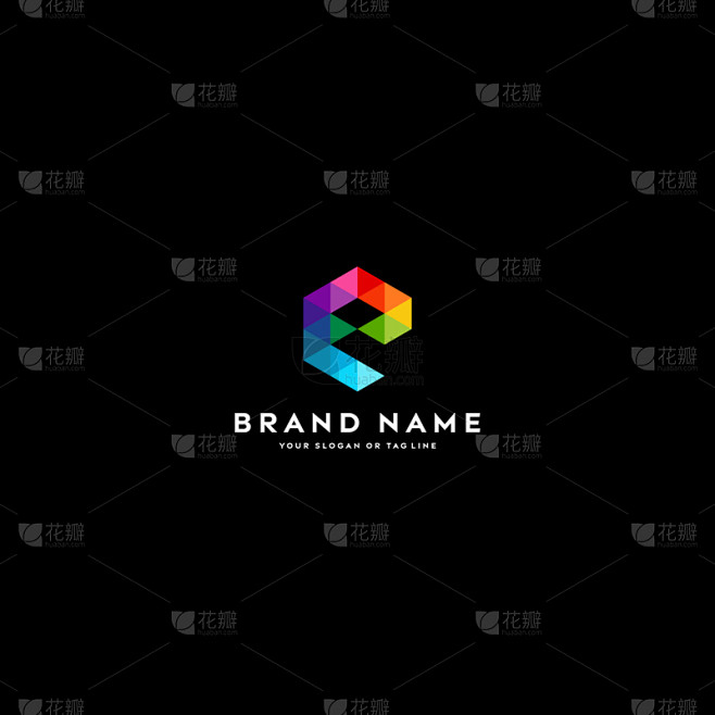 letter logo e full color gradient