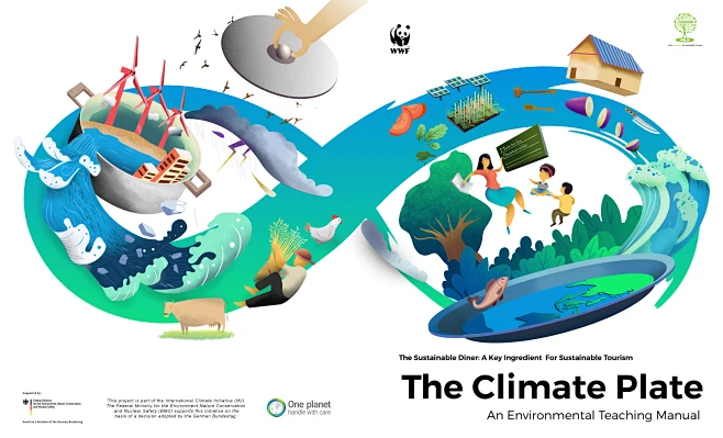 The Sustainable Diner WWF book cover gabo graphic design ILLUSTRATION -花瓣网