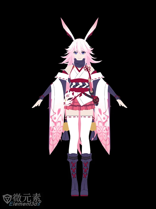 【新提醒】超帅气二次元美女八重樱！！不可多得的极品美女武士模型！！-独立角色-微元素Element3ds - Powered by Discuz!图片_模型图片素材-花瓣网