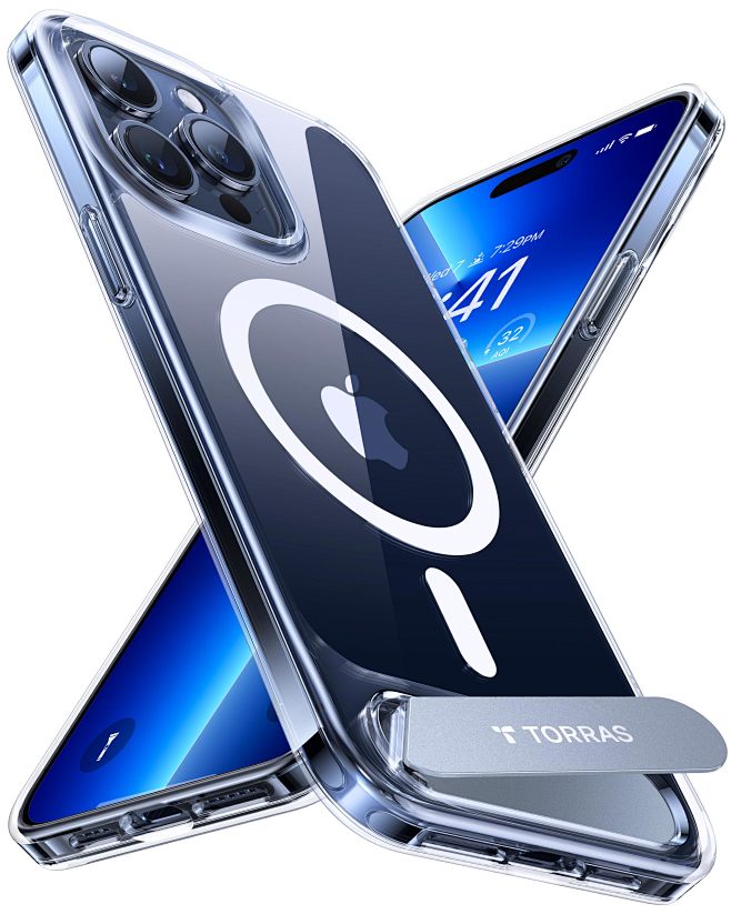 Amazon.com: TORRAS Strong Magnetic & Seamless Stand for iPhone 15 ProMax Case, Fit for MagSafe ...