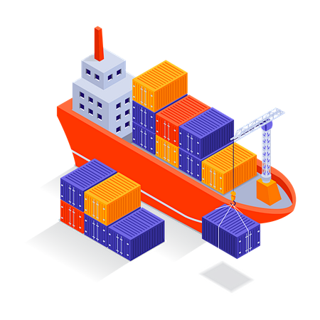 Cargo Shipping Illustration