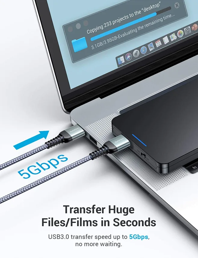 Amazon.com: [2 Pack] USB 3.0 Cable, USB to USB Cable, USB A Male to ...