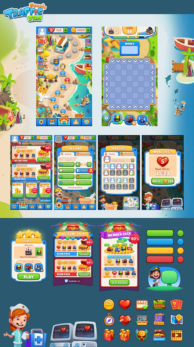 asset bg game Icon ui/ux game