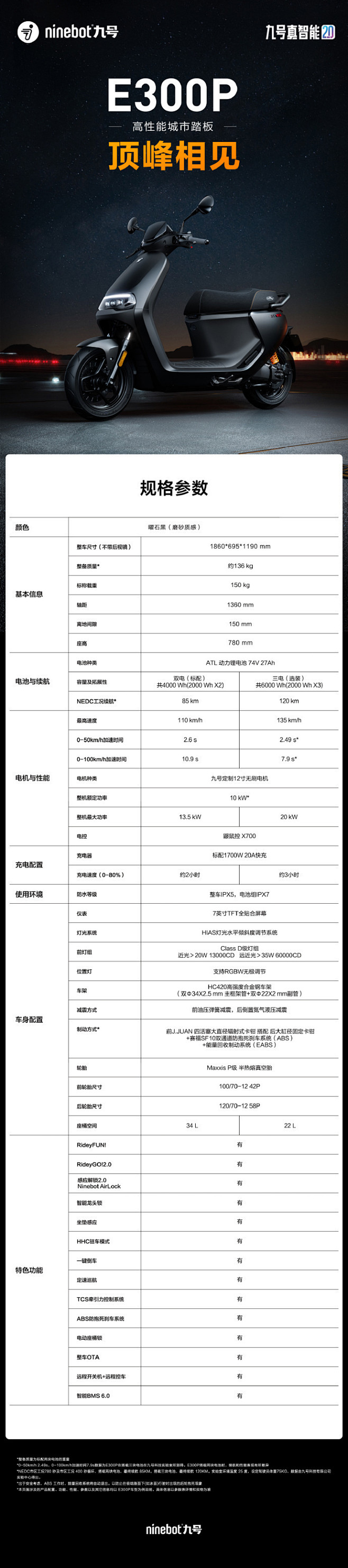 九号 E300P 旗舰电动踏板摩托车发布，24999 元起_腾讯新闻