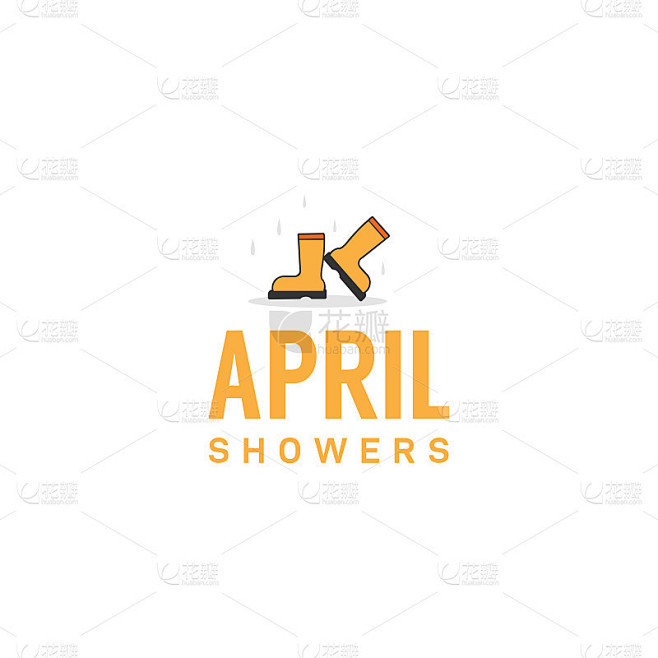 April Shower Vector Design Template