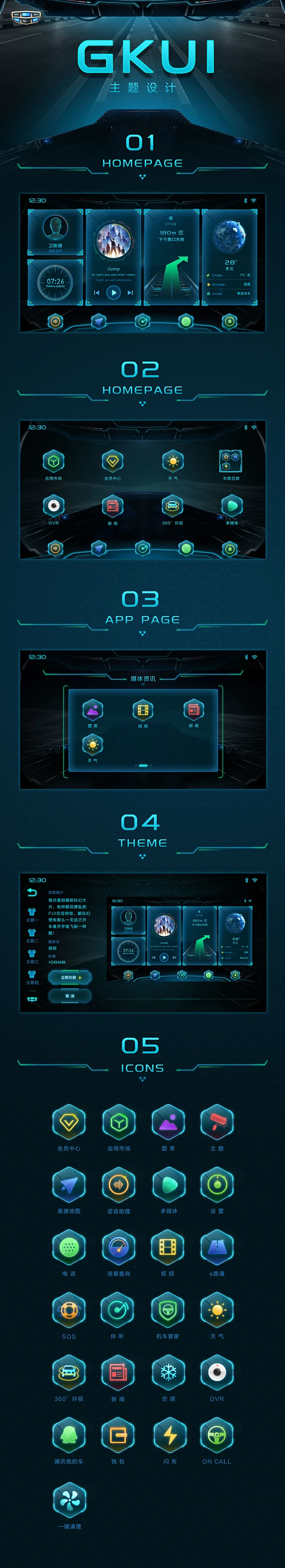 GKUI主题设计大赛--科幻FUI-花瓣网