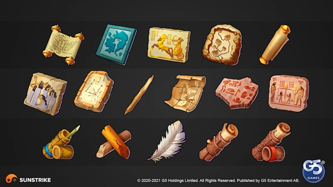 sunstrike-studios-icons-pack-2-artstation-6图片_Y--道具图标图片素材-花瓣网