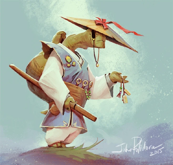 暴雪女设计师John Polidora作品，色彩把握的真棒。附个绘画视频：LJOHN POLIDORA上色过程图片_魔兽世界Wow图片素材-花瓣网