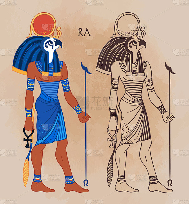 拉的肖像，埃及太阳神。